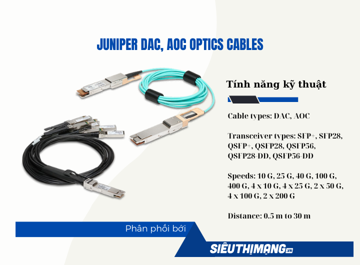 Juniper JNP-100G-4X25G-1M 【Giá tốt số 1️⃣ Module quang Juniper DAC