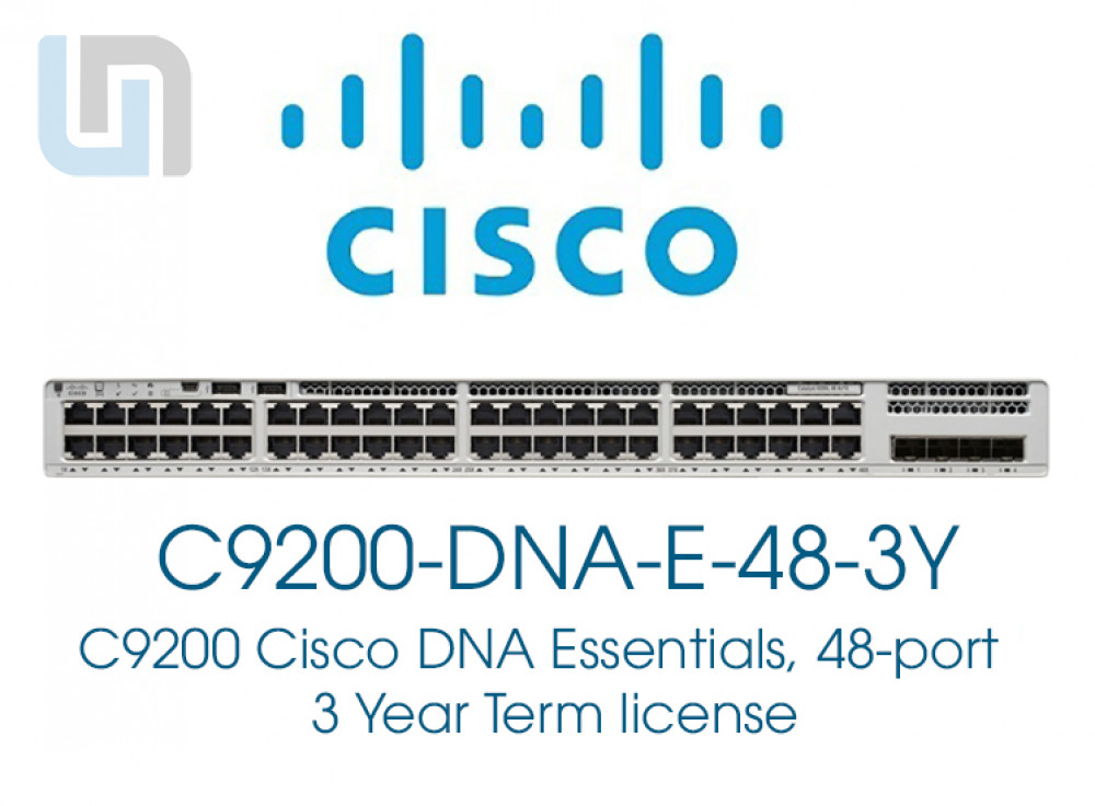 Cisco C9200-DNA-E-48-3Y, C9200 Cisco DNA Essentials, 48-port, 3 Year ...